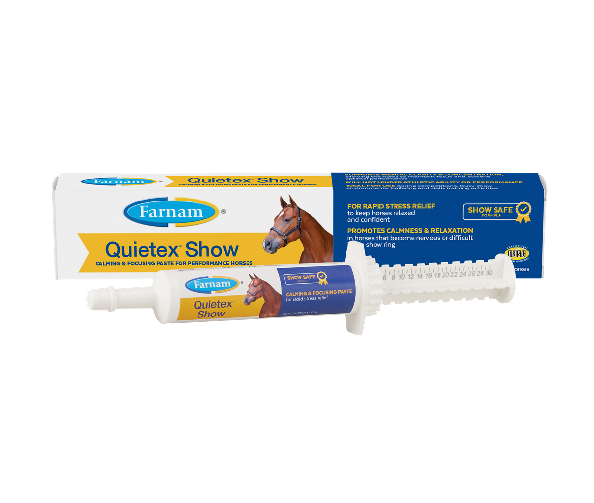 Farnam Quietex Show Calming Paste for Horses – Relaxation & Focus Supp ...