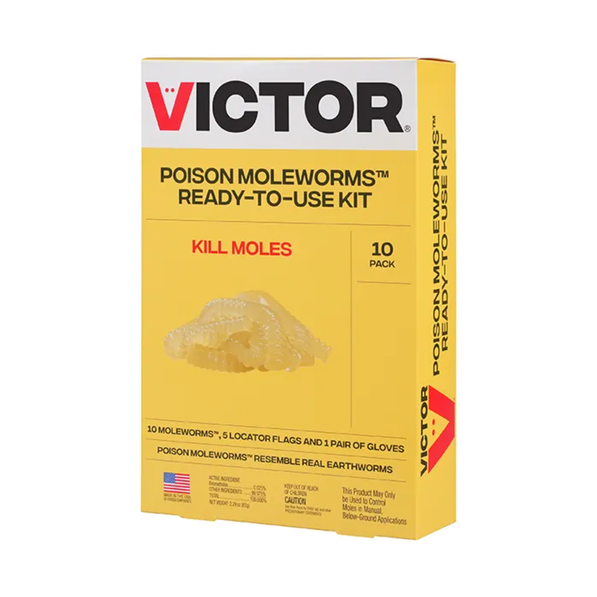 Victor Poison Moleworms | Realistic Mole Bait for Underground Tunnels ...