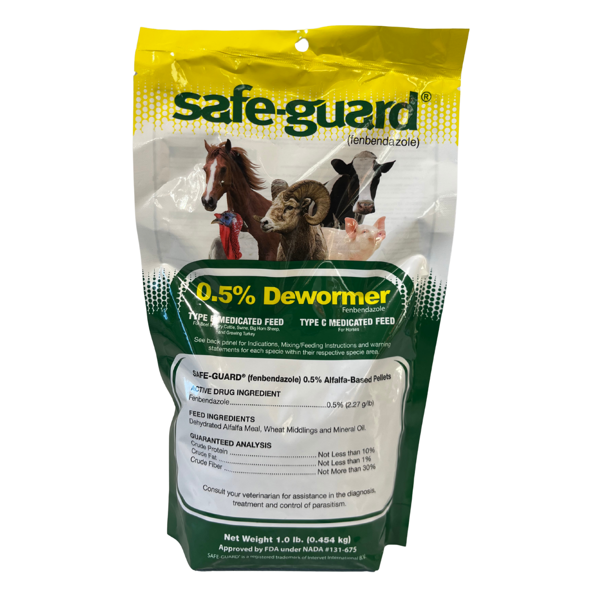 SafeGuard Cattle, Horse, Sheep Dewormer Pellets 0.5% Fenbendazole ...